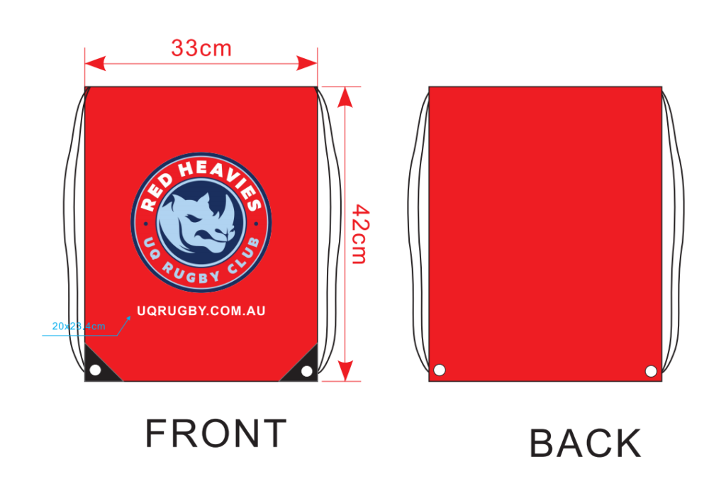 UQ Drawstring Bag/Boot Bag) - UQ Rugby Club Brisbane